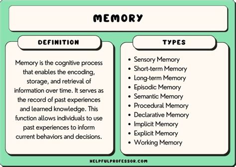 25 Types Of Memory 2025