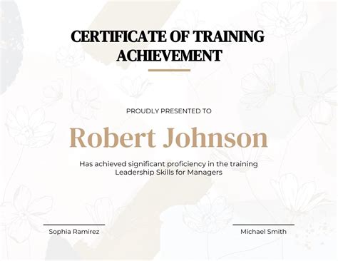 Simple Certificate Of Training Achievement Template Venngage