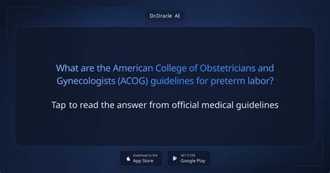 What Are The American College Of Obstetricians And Gynecologists Acog