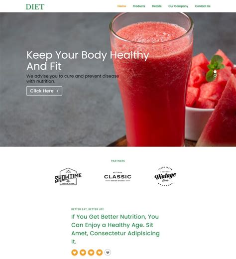 diet html template multipurpose themes