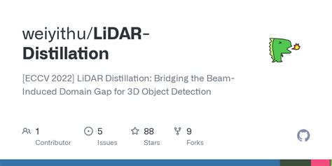 GitHub Weiyithu LiDAR Distillation ECCV LiDAR Distillation Bridging The Beam Induced