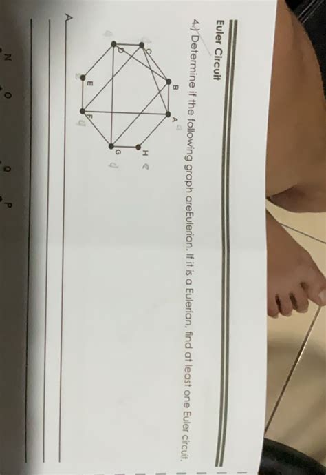 euler circuit 4 determine if the following graph areeulerian if it
