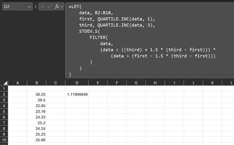excel standard deviation removing outliers r excel