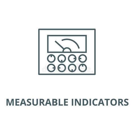Measurable Indicators Gauge Vector Line Icon Linear Concept Outline Sign Symbol Stock Vector