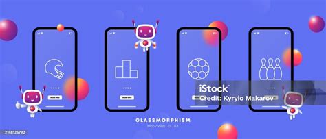 유용한 취미 세트 아이콘입니다 스포츠 장비 미식 축구 럭비 연단 1 위 상 축구 공 스키틀즈 볼링 건강 관리 그라디언트 건강한 라이프 스타일 개념 Glassmorphism