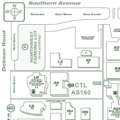 Printable Map Of Southern And Dobson Mcc Campus