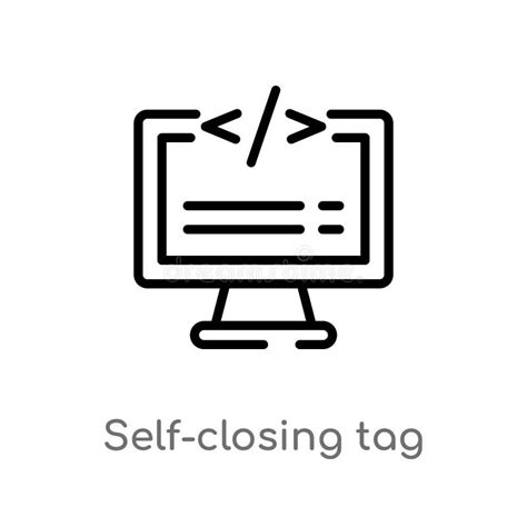 Self Closing Tag Isolated Icon Simple Element Illustration From Technology Concept Icons Stock