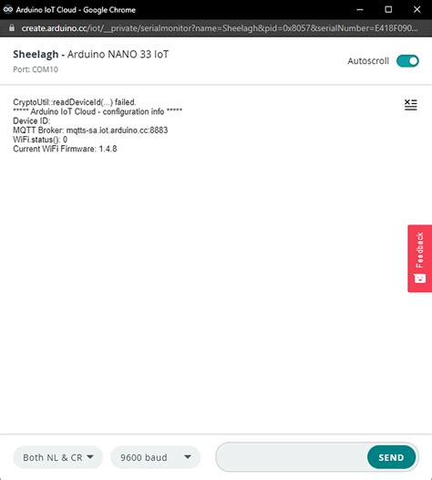 Unable To Get Output On Serial Monitor On Arduino Iot Cloud Cloud Iot Arduino Forum