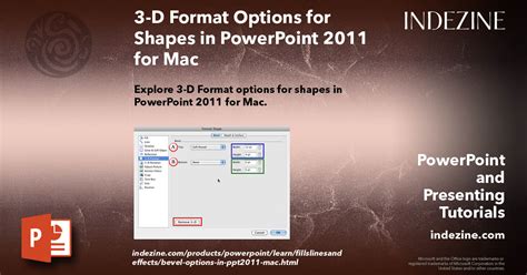 3 D Format Options For Shapes In PowerPoint 2011 For Mac
