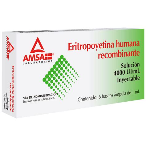 Eritropoyetina 4000 Ui 6 Frascos Ampula De 1ml Farmacia Calderon