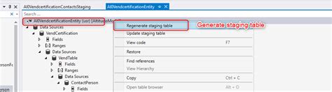 Ax D365fo Create A Data Entity To Export All Vendor Contact Informations Emails Phones