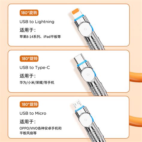 W One Drag Three Fast Charge Data Cables Suitable For Apple Oppo Xiaomi Vivo Huawei Tpyec