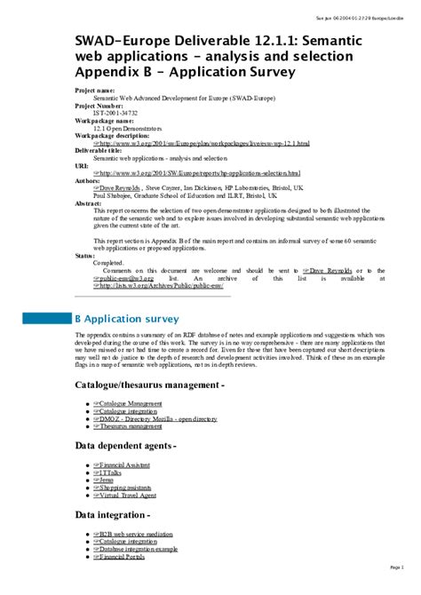 pdf swad europe deliverable 12 1 1 semantic web applications