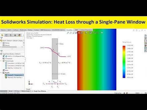 Solidworks Thermal Analysis Heat Loss Through A Single Pane Window Solidworks Analysis Thermal