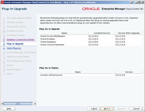 Oracle Base Upgrade Oracle Enterprise Manager Cloud Control 12c Release 5 12cr5 To 13c