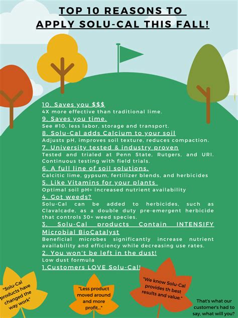 Fall Solu Cal Applications Healthy Vibrant Turf