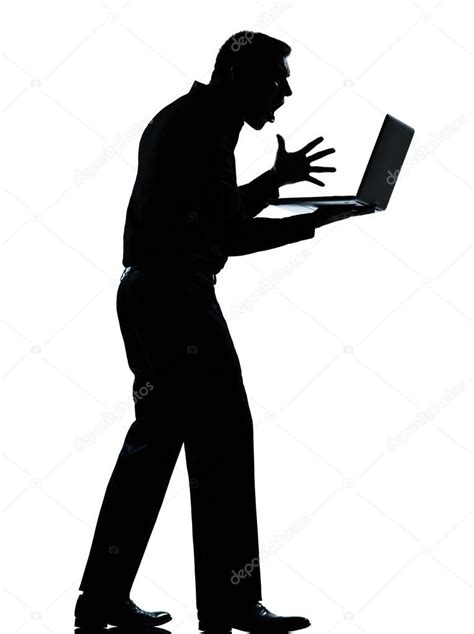 Computer Man Silhouette
