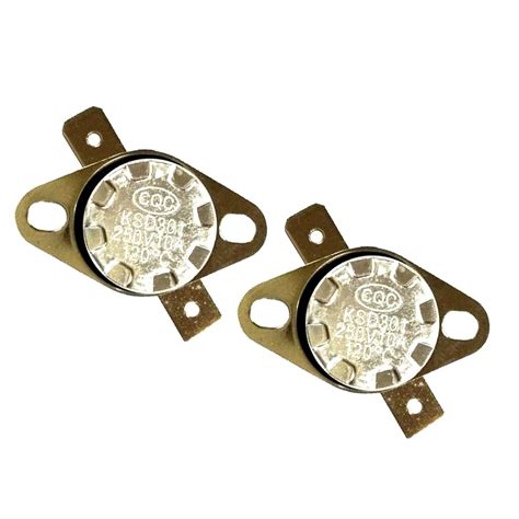2pcs Temperature Control Switch Thermostat 120°c N Grandado