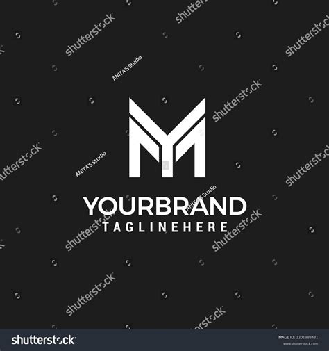 Initials Alphabet Letters My Ym Monogram Stock Vector Royalty Free 2201988481 Shutterstock