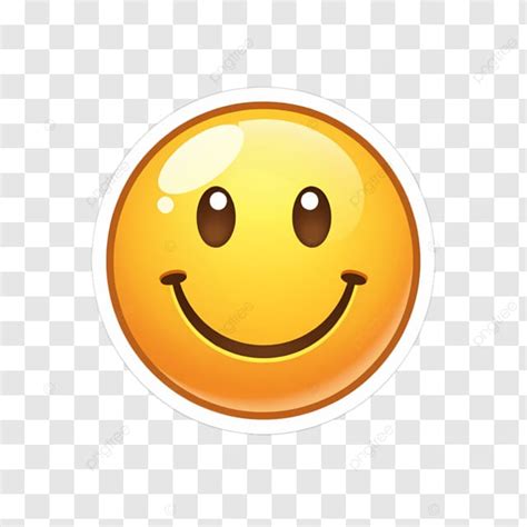 一個黃色笑臉表情符號貼紙 黃臉 笑臉 表情素材圖案，psd和png圖片免費下載
