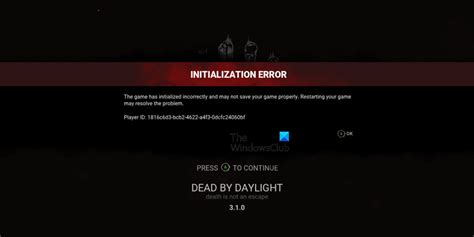 Initialization Error On Lifeless By Daylight On Pc And Xbox Handlait