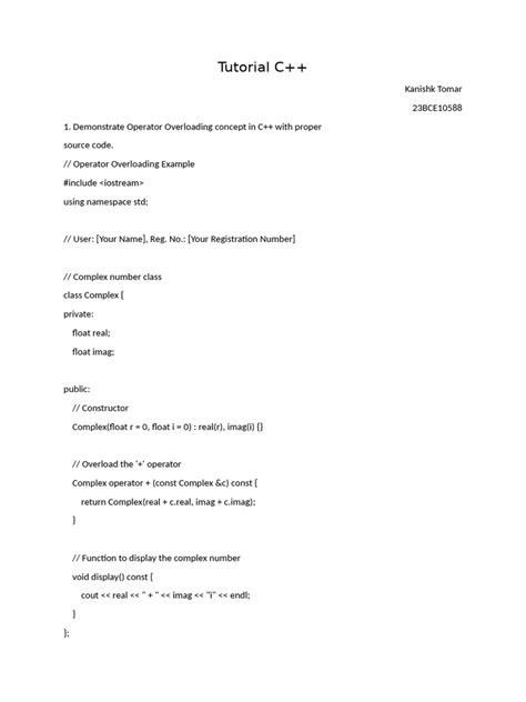 Tutorial In C Pdf C Inheritance Object Oriented Programming