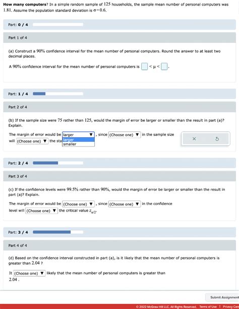 Solved How Many Computers In A Simple Random Sample Of 125
