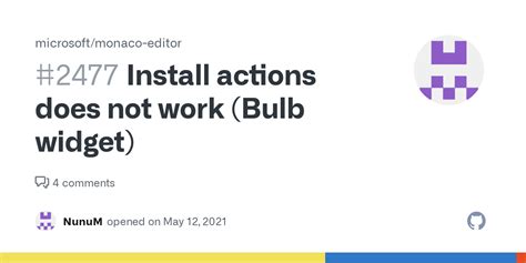 Install Actions Does Not Work Bulb Widget Issue Microsoft Monaco Editor GitHub
