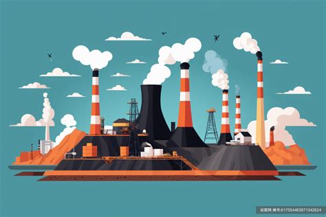 燃煤电厂火电厂场景插画图片png下载 编号617554463871342624 设图网