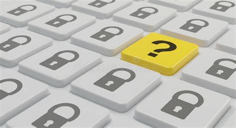 Close Up Of A Computer Keyboard Featuring White Keys With Lock Icons Symbolizing Stock