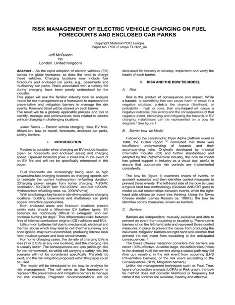 Risk Assessment Of Ev