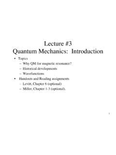 Lecture Quantum Mechanics Introduction Lecture Quantum Mechanics Introduction Pdf PDF PRO
