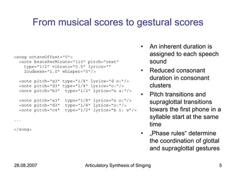 Articulatory Synthesis Ppt Audio Production Content Production