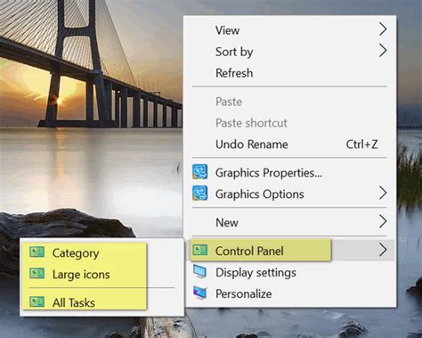 Add Control Panel To Your Desktop Right Click Menu Cloudeight Infoave