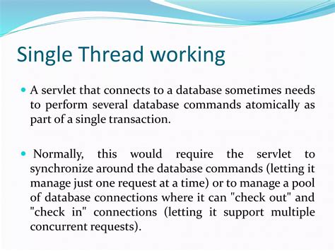 Single Thread Interface In Servlet Ppt