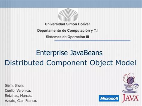Ppt Enterprise Javabeans Distributed Component Object Model Powerpoint Presentation Id4539834