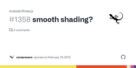 Smooth Shading Issue Mrdoob Three Js GitHub