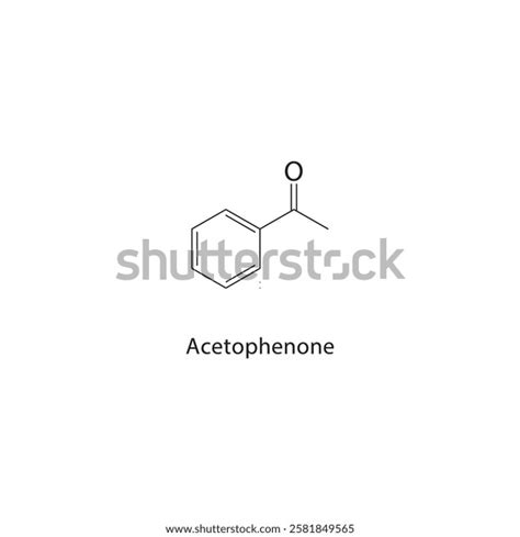Acetophenone Skeletal Structureketone Compound Schematic Illustration Stock Vector Royalty Free