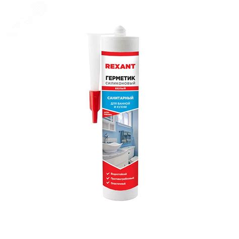 Герметик силиконовый санитарный 280 мл белый артикул 89-0921 REXANT ...