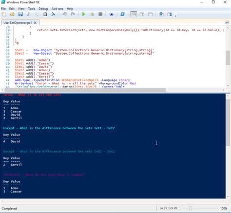 Use Set Operators In Powershell Like Sql Lcube