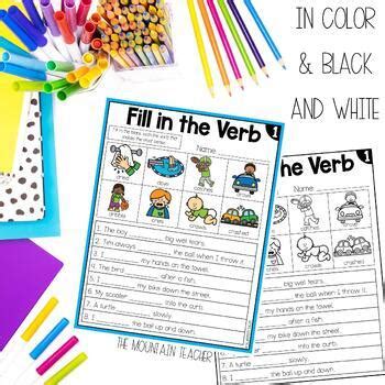 Types Of Verbs Activities Grammar Worksheets Linking And Action Anchor Charts