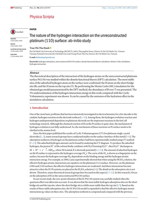 The Nature Of The Hydrogen Interaction On The Unreconstructed Platinum