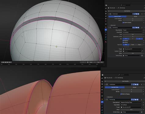 shrink warp projection artifacts modeling blender artists community