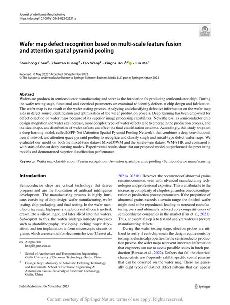 Wafer Map Defect Recognition Based On Multi Scale Feature Fusion And