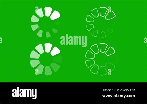 Circular Buffering Motion Graphics With Green Screen Background Stock Video Footage Alamy