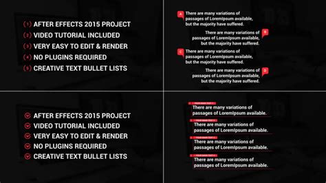 modern text bullet lists elements ft bullet points and corporate envato