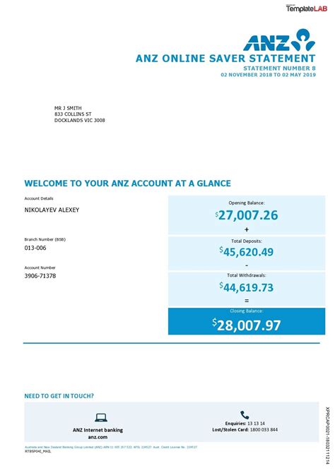 Free Bank Statement Templates Artofit