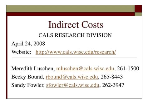 PPT Indirect Costs PowerPoint Presentation Free Download ID 1295776