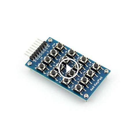 4x4 Matrix 16 Push Button Keypad Keyboard Module Blue