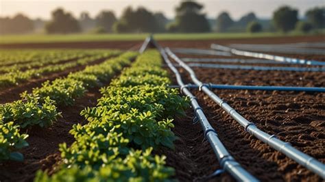 Automated Irrigation Systems In A Sprawling Smart Farm Premium Ai Generated Image